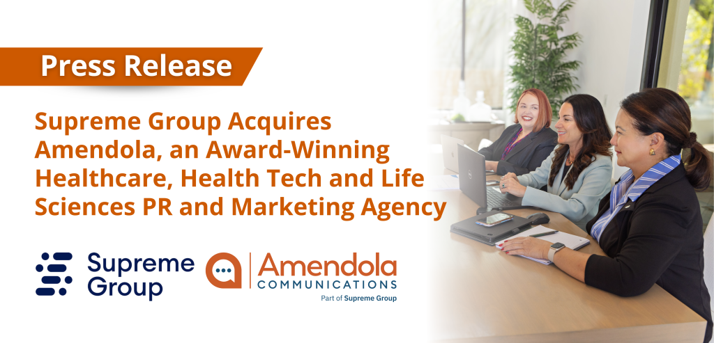 Supreme Group Acquires Amendola, an Award-Winning Healthcare, Health ...